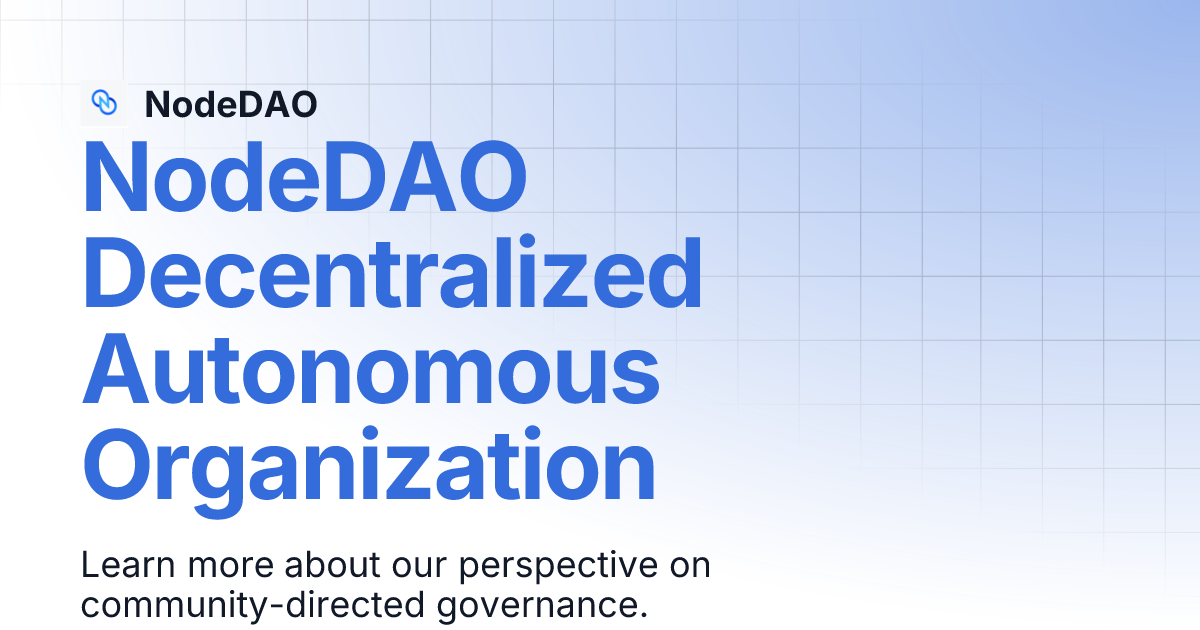 NodeDAO Decentralized Autonomous Organization | NodeDAO